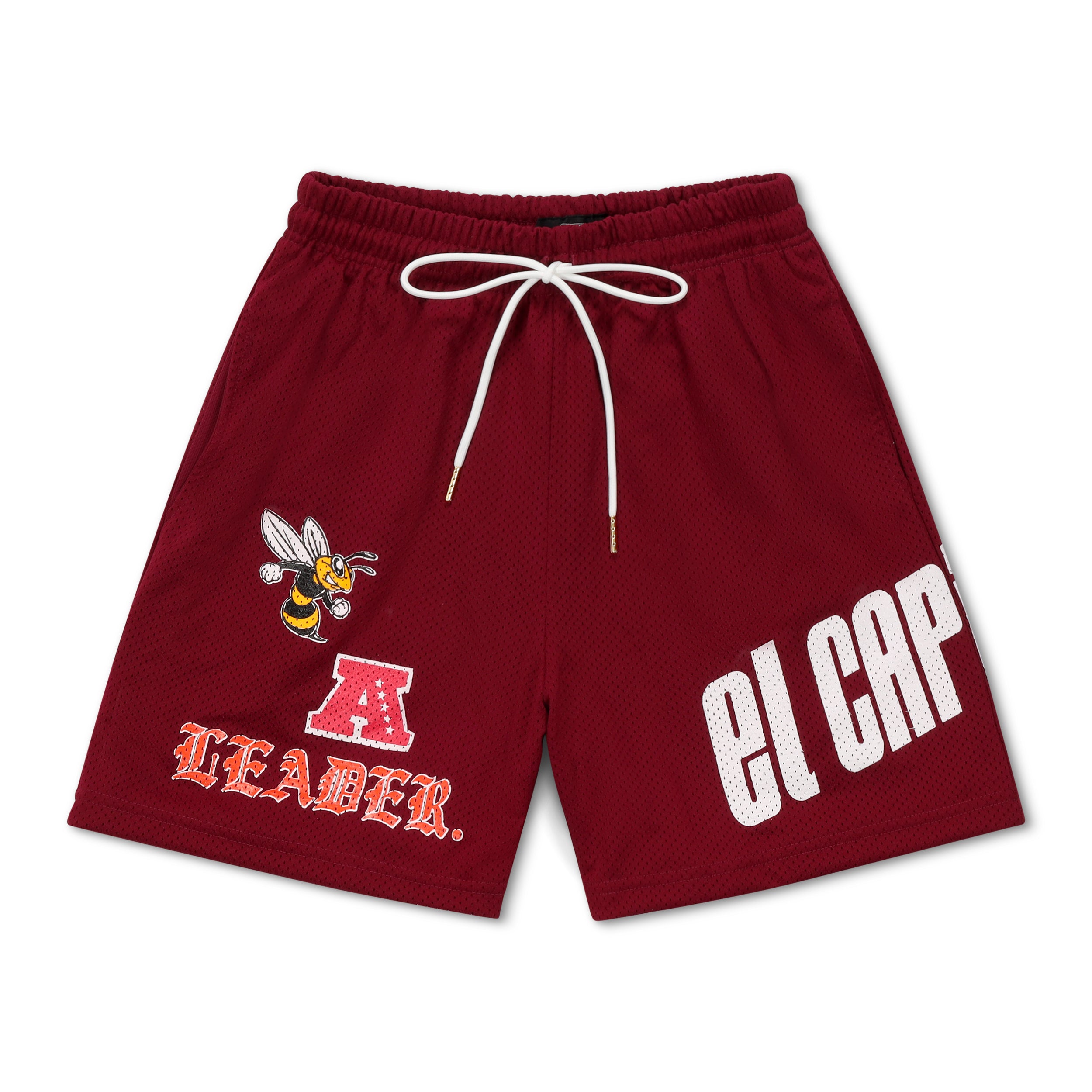🐝 🅰️ 𝐋𝐄𝐀𝐃𝐄𝐑. [GRAPHIC SHORTS] - BURGUNDY – EL CAPITÁN