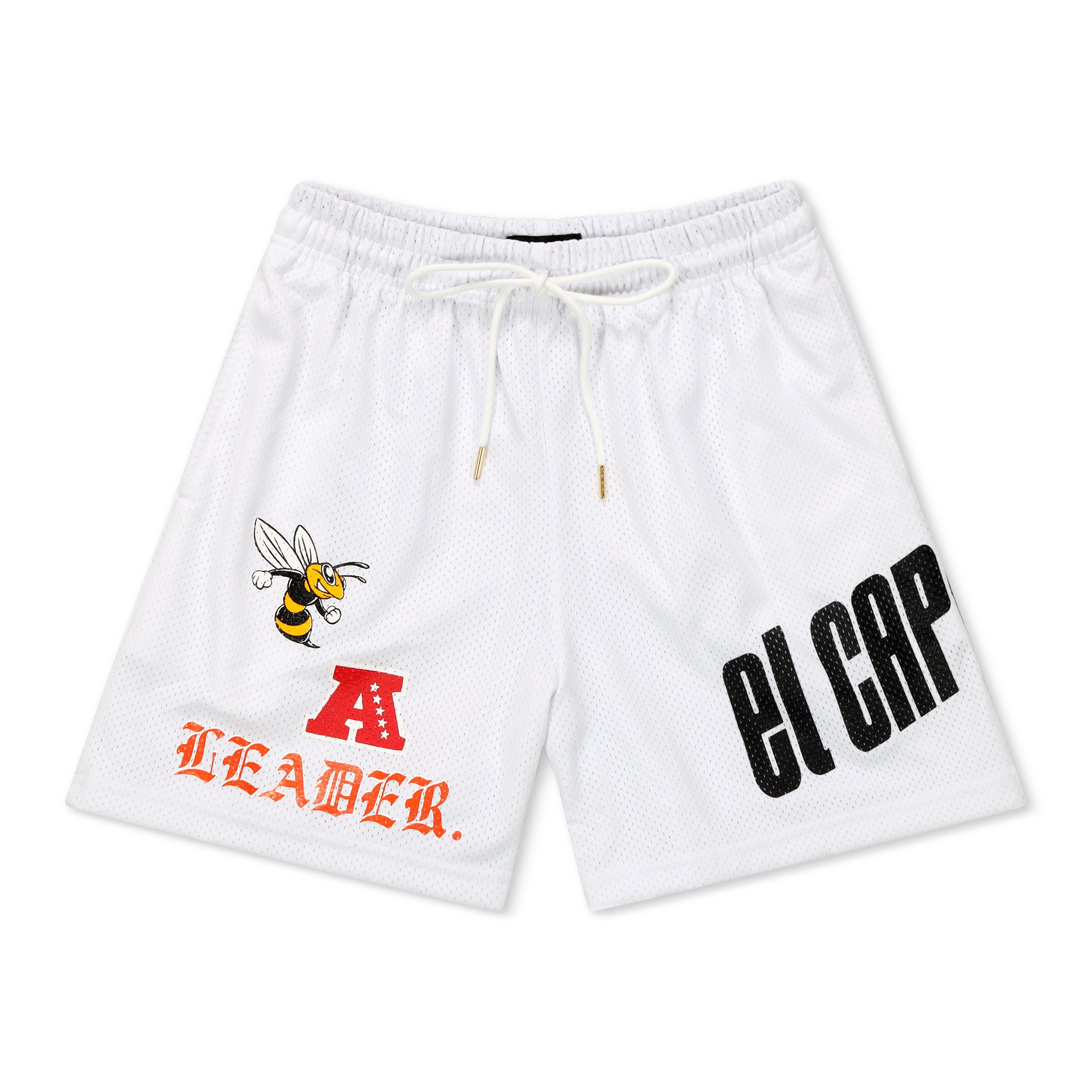 🐝 🅰️ 𝐋𝐄𝐀𝐃𝐄𝐑. [GRAPHIC SHORTS] - WHITE – EL CAPITÁN